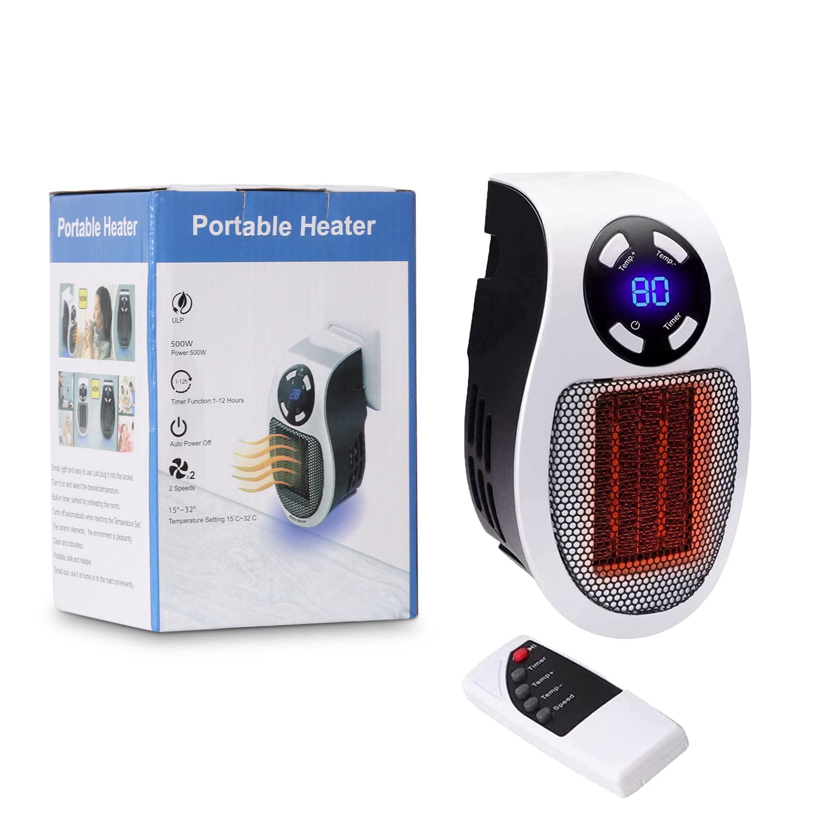 Buy Alpha Heater & 500W The Alpha Heater Plug In Wall,Small Space ...