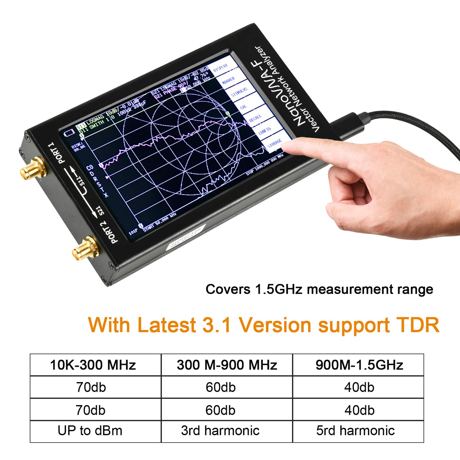 Snapklik.com : NanoVNA-F Vector Network Analyzer HF VHF UHF UV VNA ...