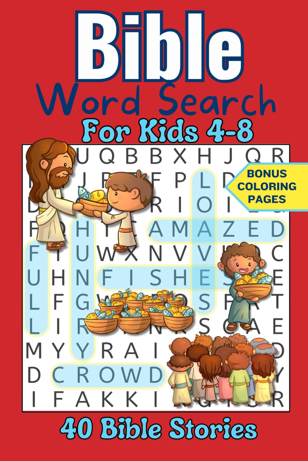 Amazon.com: Bible Word Search for Kids 4-8: 40 Bible Story Seek and ...