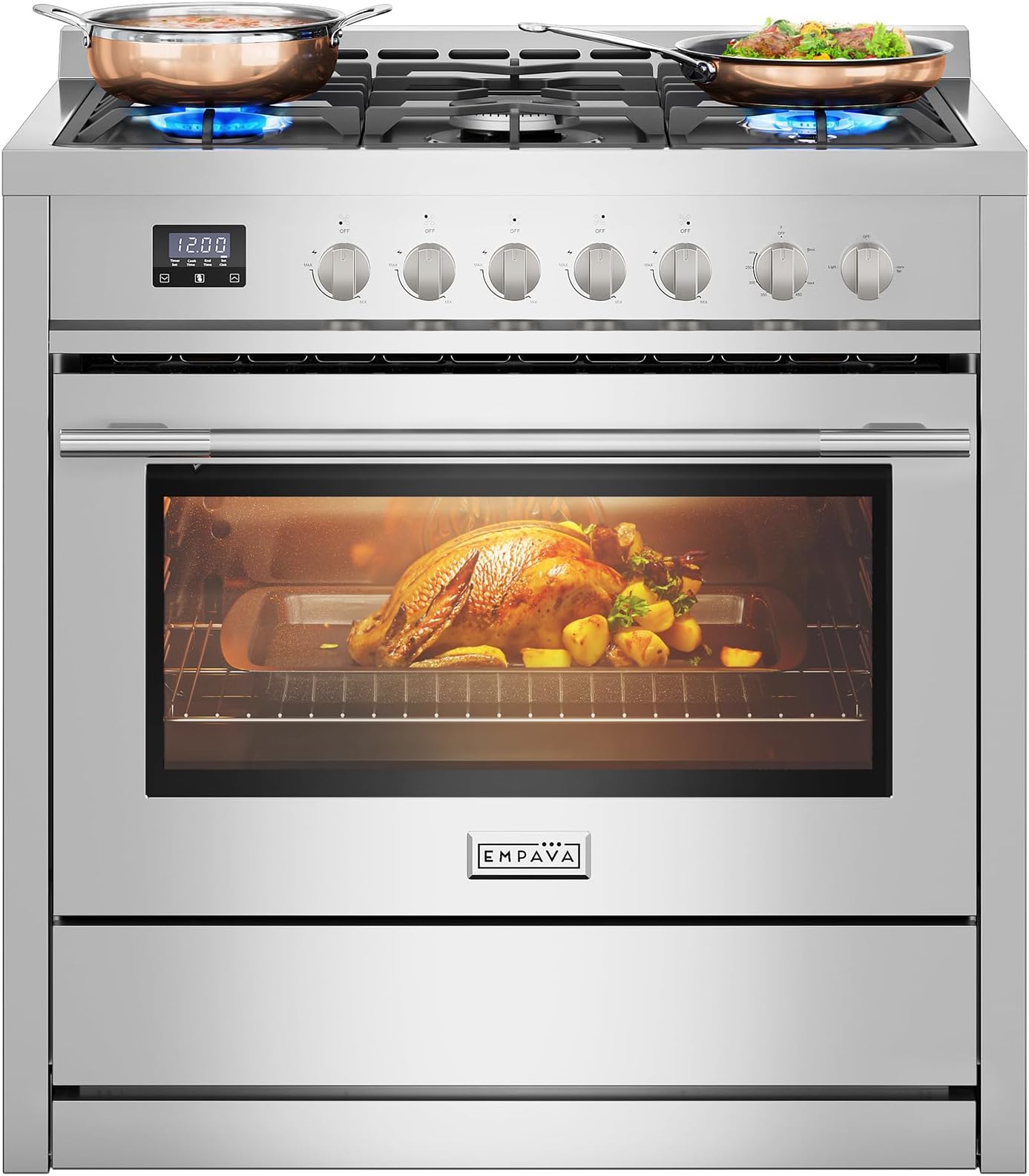Amazon.com: Empava Gas Range, Convection Oven 4.3 Cu. Ft with Touch ...