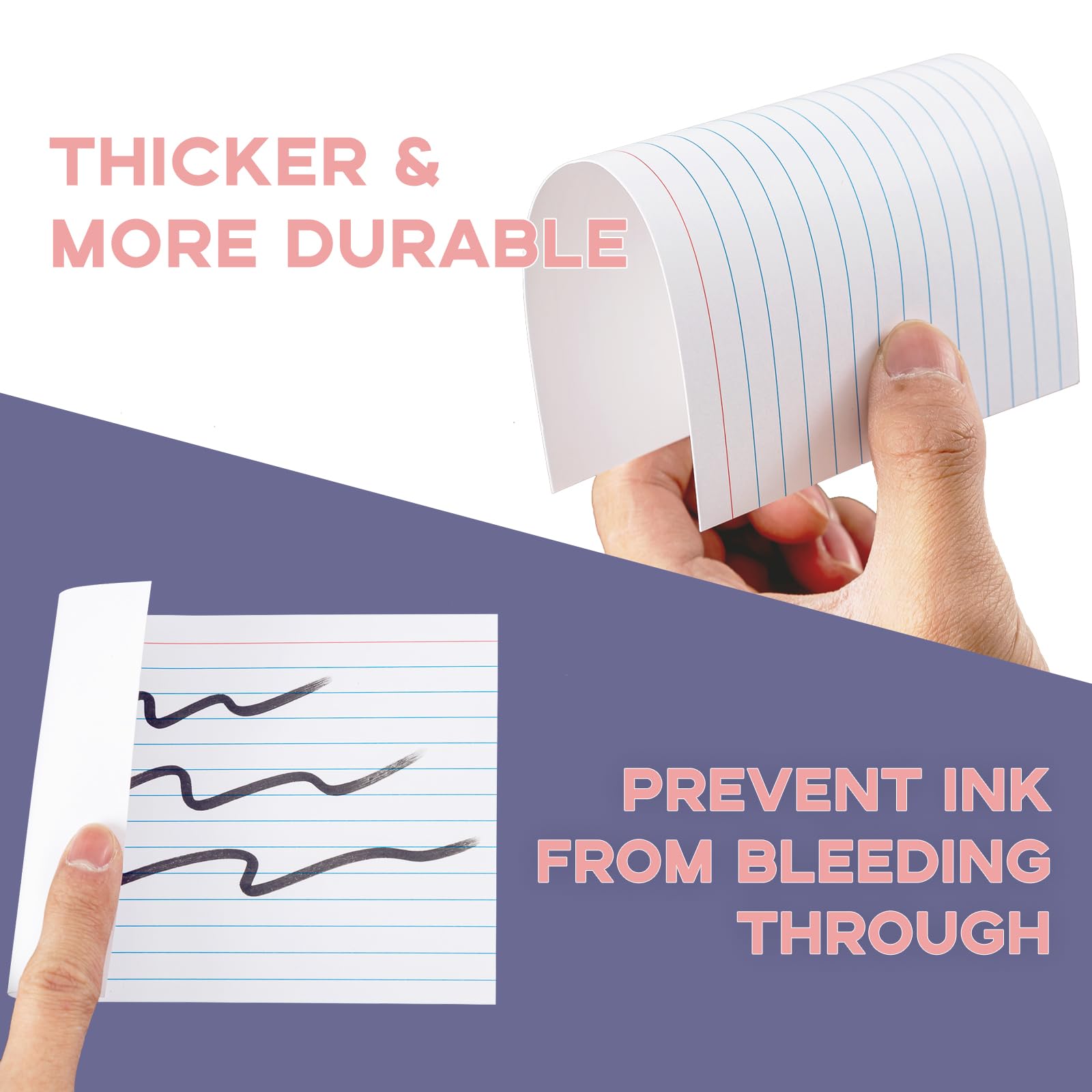 Snapklik.com : Heavy Weight Index Cards 4x6 Ruled - Goefun 240GSM/90LB ...