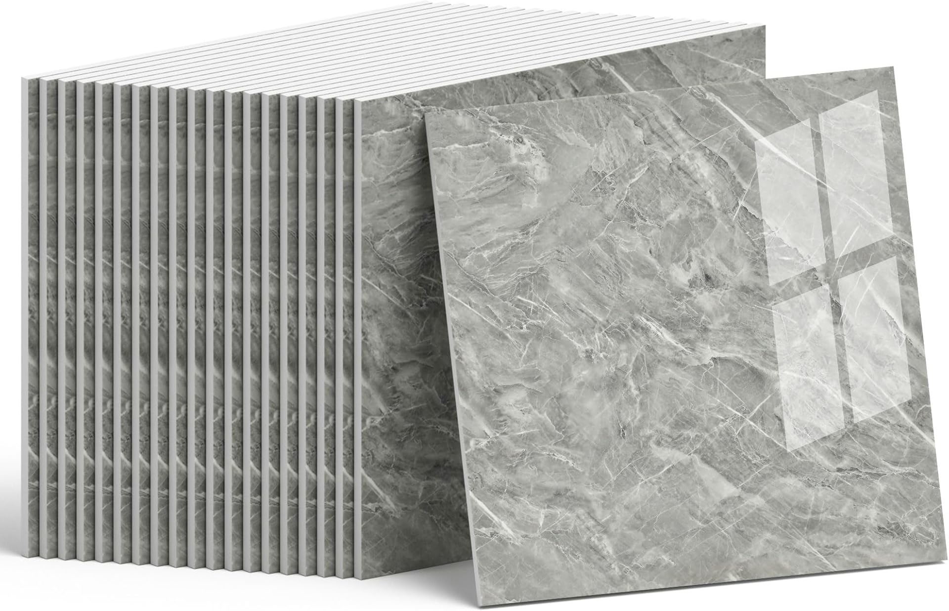 Wadle Peel And Stick Tile Shower Waterproof Marble Tiles Wall ...
