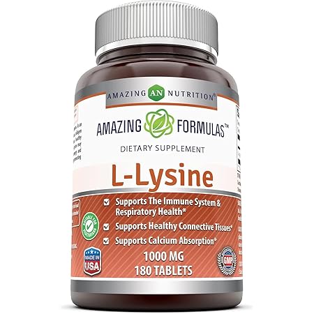 Amazon.com: Amazon Elements Lysine Complex with Vitamin C, 1500 mg L ...