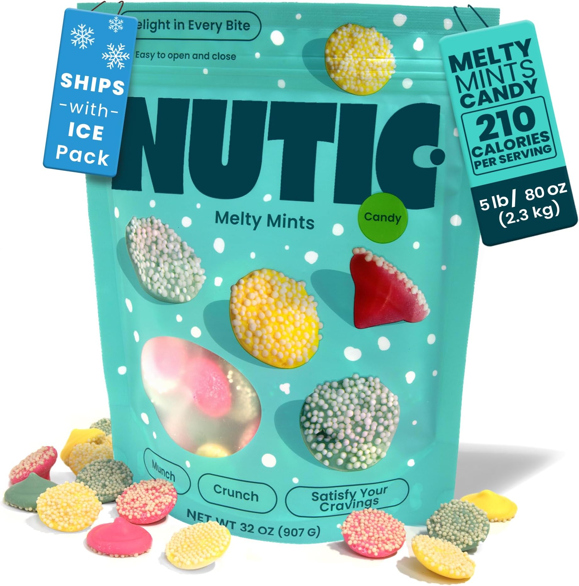 Amazon.com : Smooth and Melty Mints 2 pounds nonpareil mint drops ...