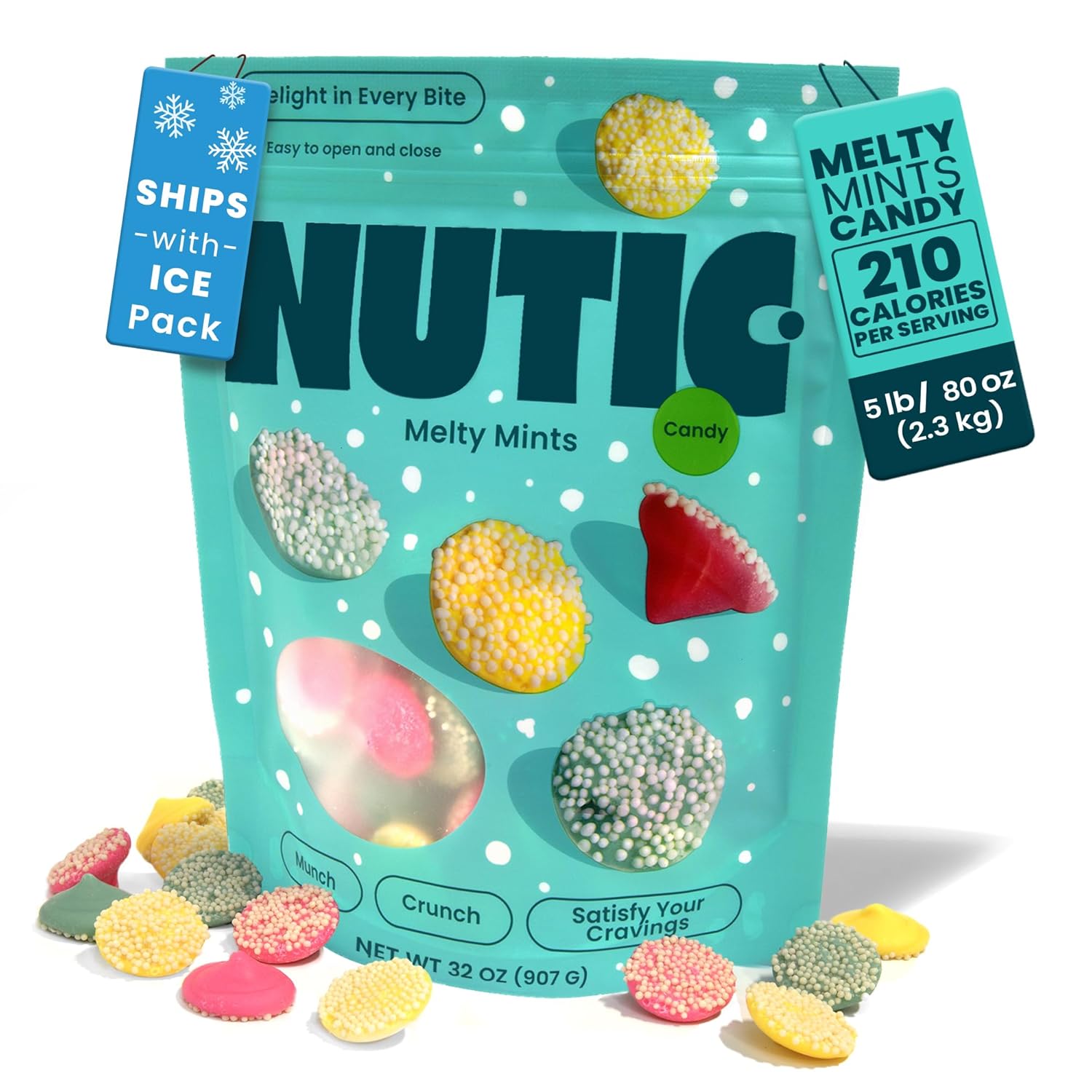Amazon.com : Nutic Smooth and Melty Mints Nonpareils Candy - 5LB ...