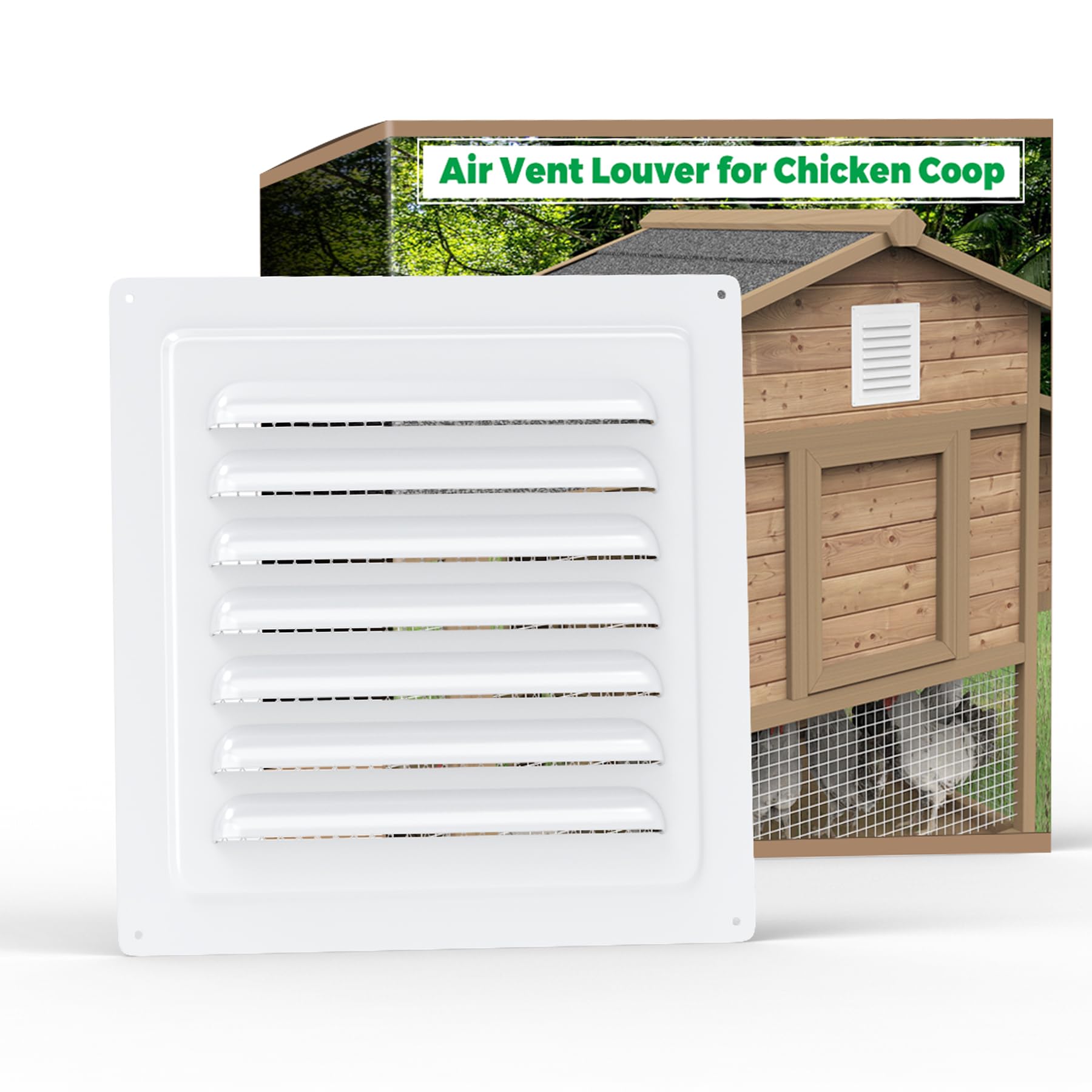 Amazon.com : Forestchill Air Vent Louver for Chicken Coop, 6" x 6" Air ...