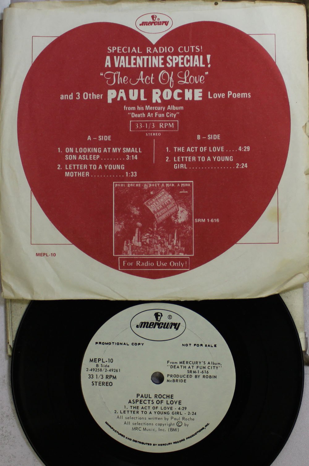 Buy Paul Roche 45 RPM The Act Of Love / Letter To A Young Girl / On ...