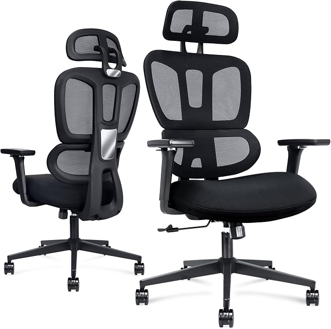 Amazon.com: Ergonomic Mesh Office Chair - High Back Multifunction ...