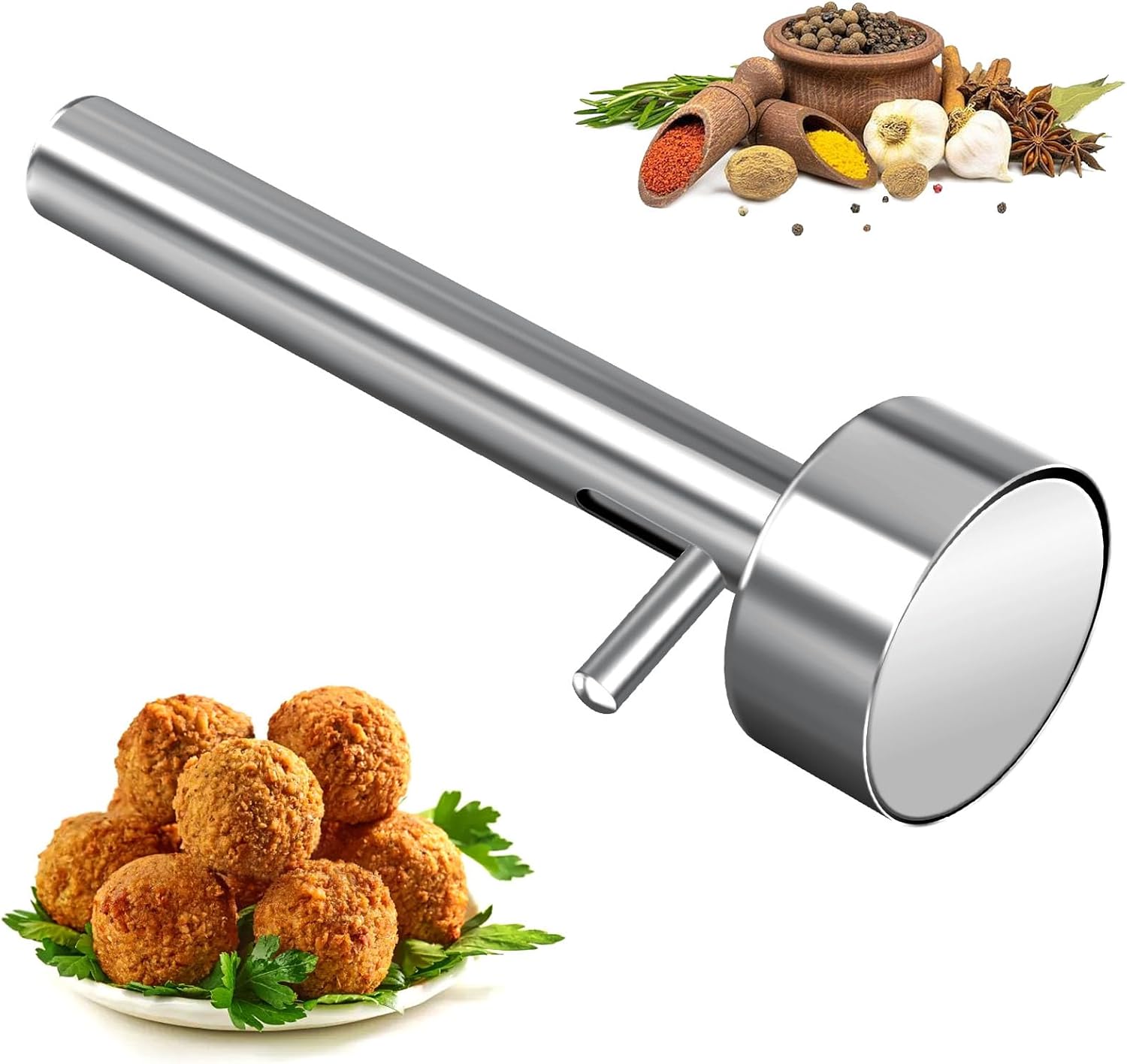 Amazon.com: Seqiuay Falafel Scoop Maker, Stainless Steel Falafel Press ...