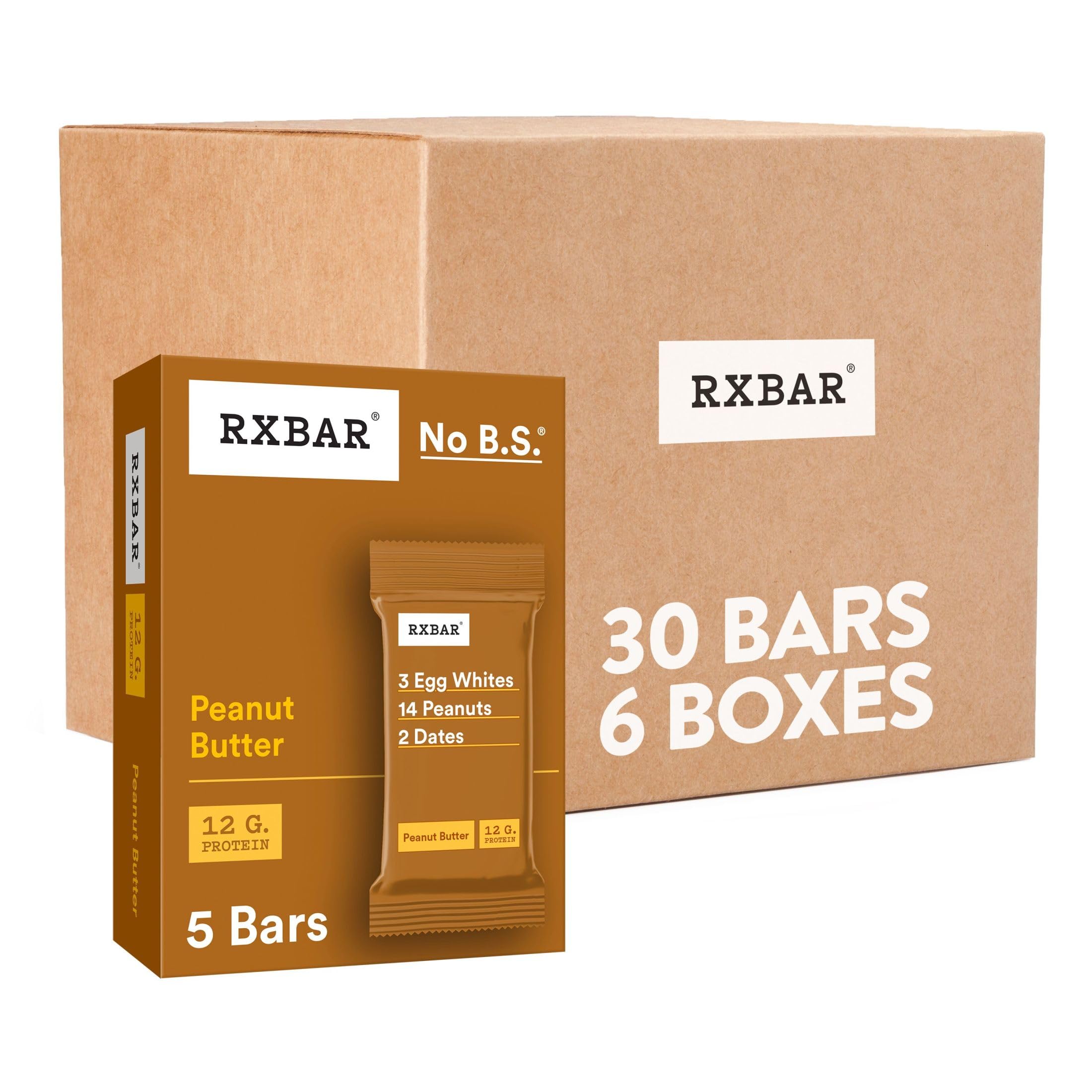 Amazon.com: RXBAR Protein Bars, 12g Protein, Gluten Free Snacks, Peanut ...