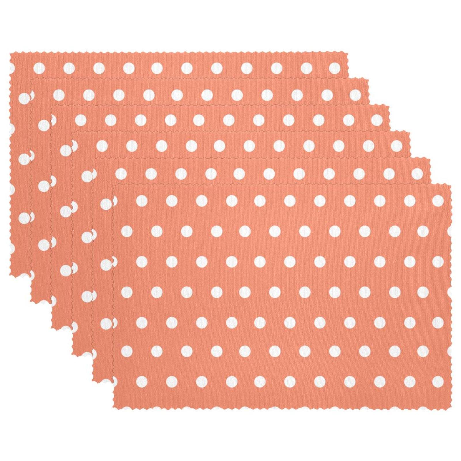 Coral Polka Dot Background
