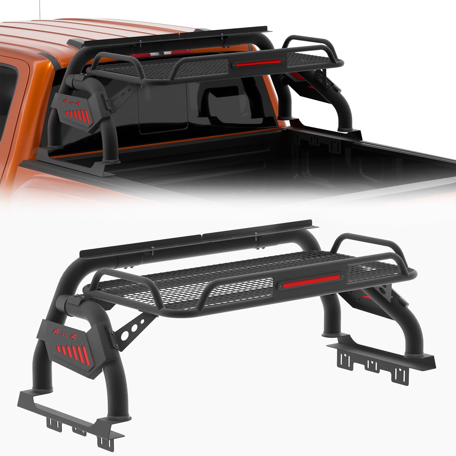 Amazon.com: Sport Roll Bars with Cargo Basket, Universal Truck Bed Roll ...
