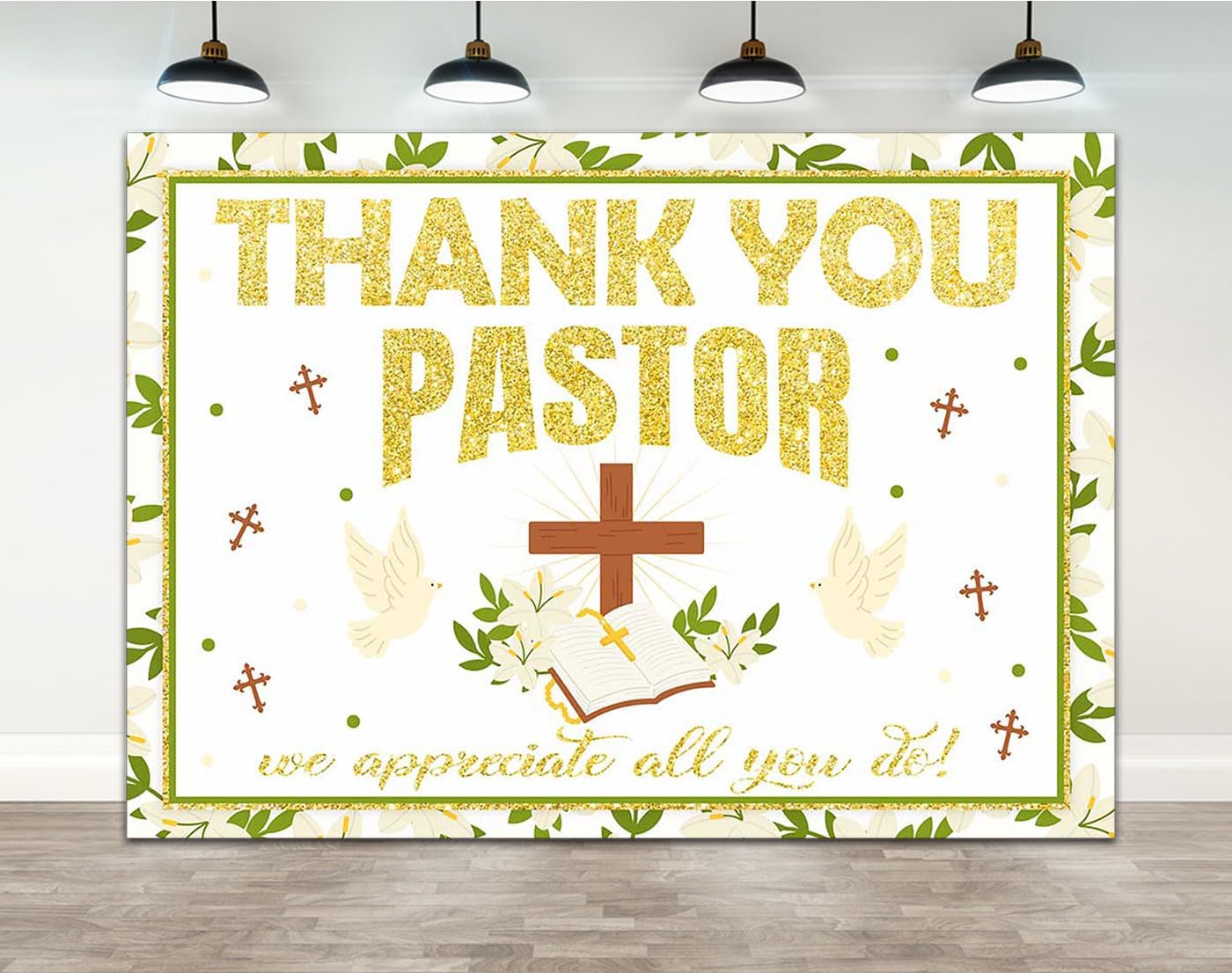 Amazon.com : Ticuenicoa 7×5ft Pastor Appreciation Banner Backdrop Cross ...
