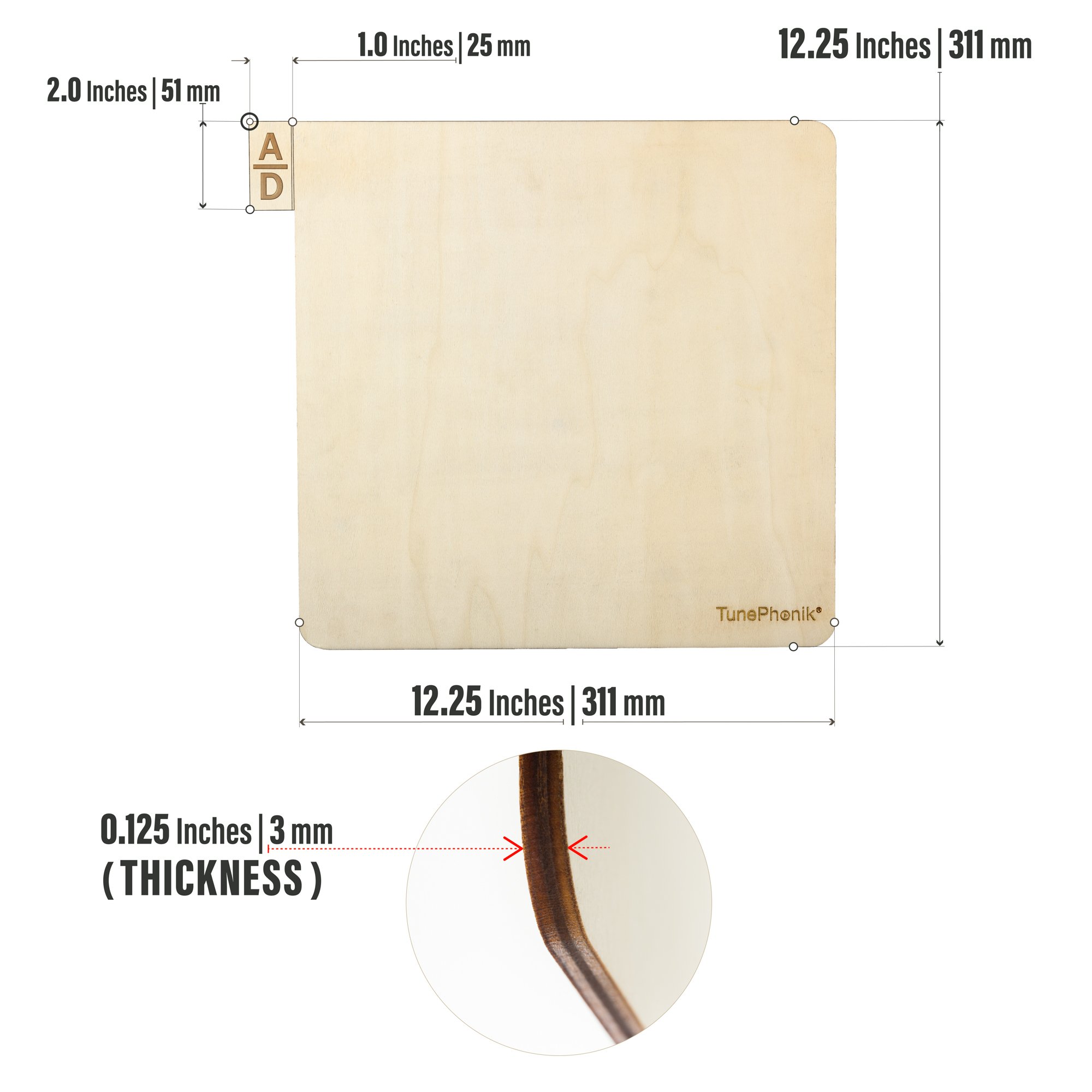 Snapklik.com : TunePhonik Two-Sided Laser Etched Wooden Record Dividers ...