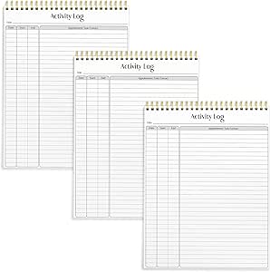 Amazon.com : Better Office Products Activity Log Notepad, 8.5" x 11 ...