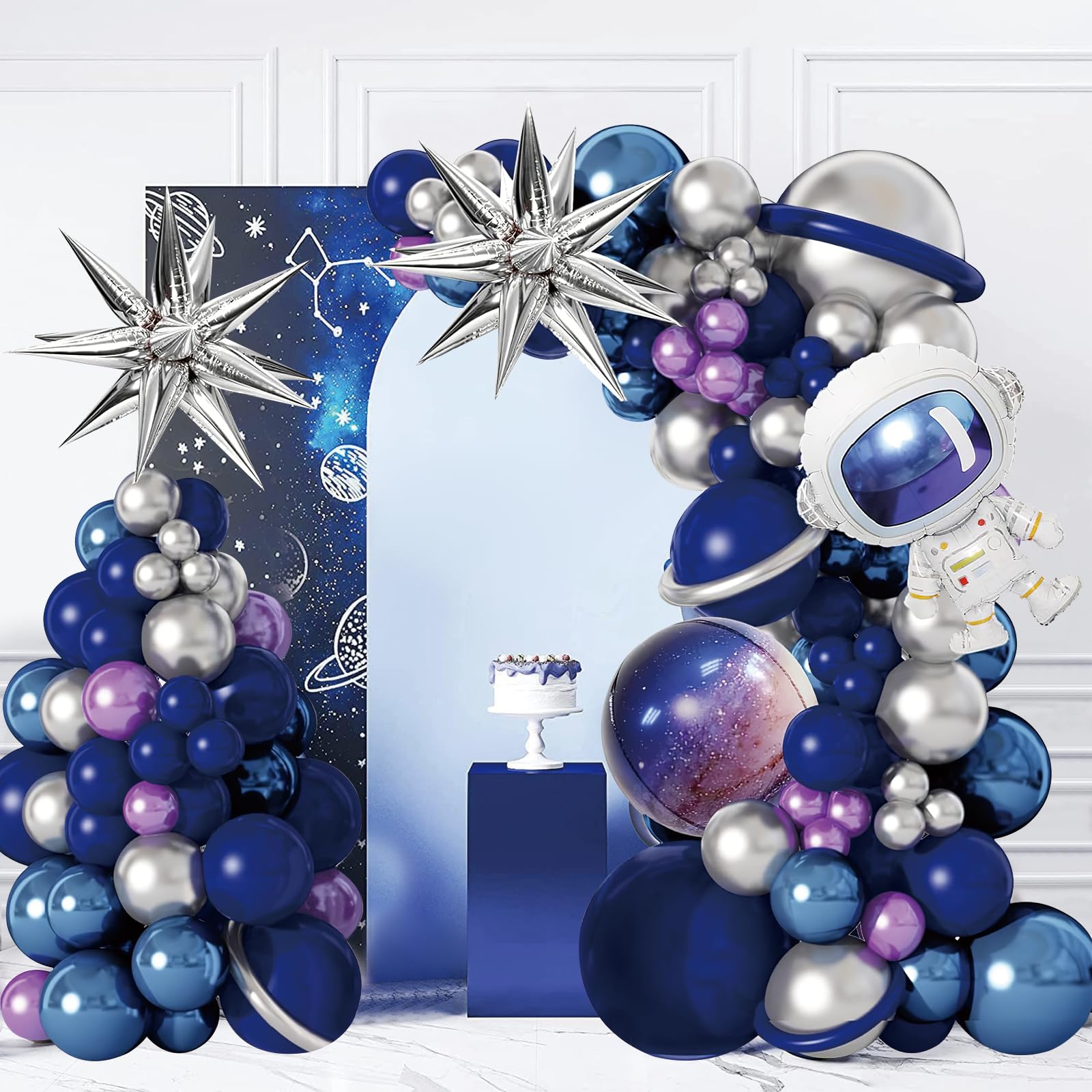 Amazon.com: Space Balloon Garland Arch Kit 135 pcs Outer Space Birthday ...