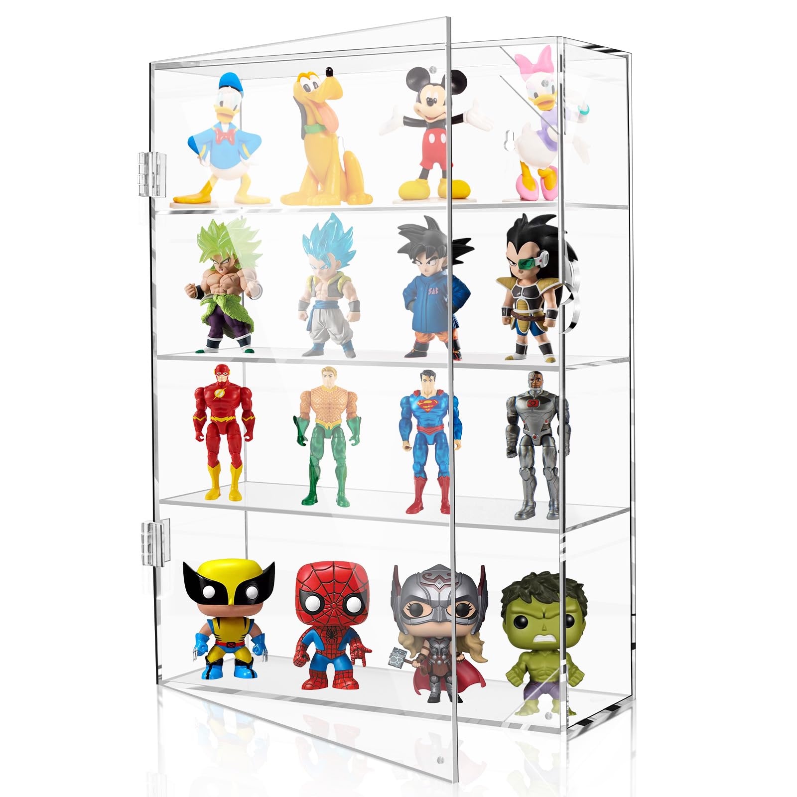 Amazon.com: Funko Pop Shelves, 4-Tier Funko Pop Display Case, Wall ...