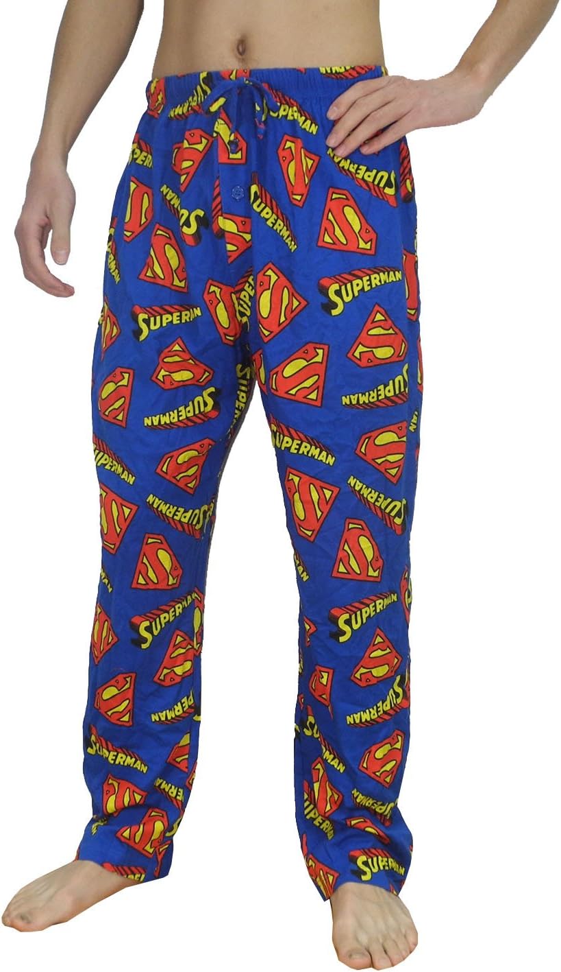 Mens DC COMICS SUPERMAN Cotton Sleepwear / Pajama Pants at Amazon Men’s ...