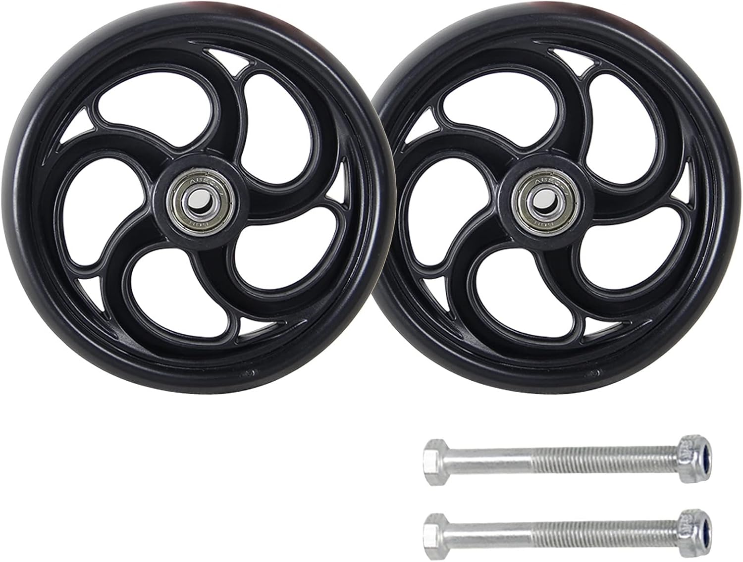 Amazon.com: SAGIDAR Front Wheelchair Wheel Black, 2 Pcs Replacement ...
