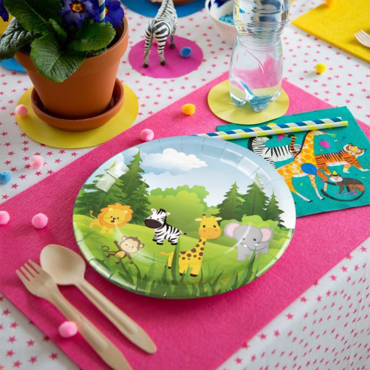 Buy JeVenis Set Of 43 Jungle Animals Party Supplies Jungle Party Plates buy-jevenis-set-of-43-jungle-animals-party-supplies-jungle-party-plates