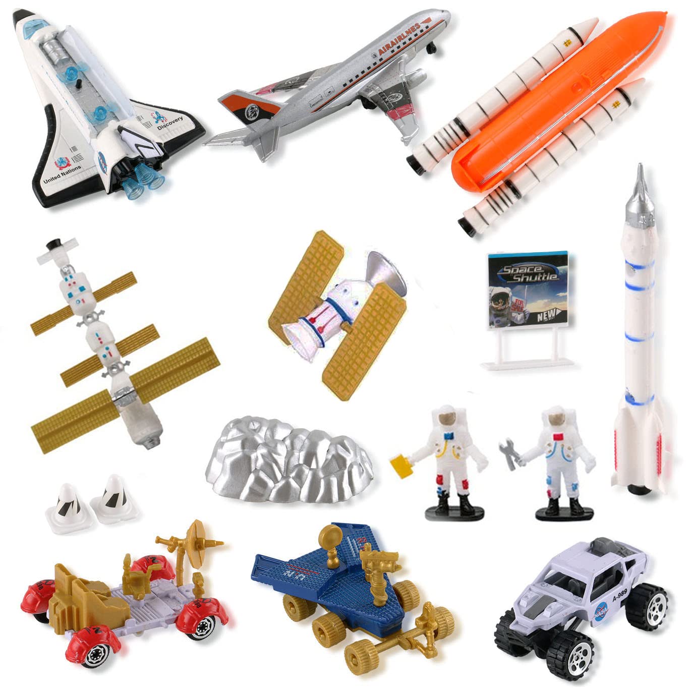 Buy Mission to Mars Space Shuttle Playset for Kids with Rockets ...