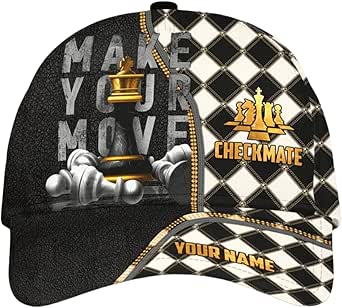 Suseaz Personalized Chess Baseball Caps Men Women, Chess Hat Gifts for ...