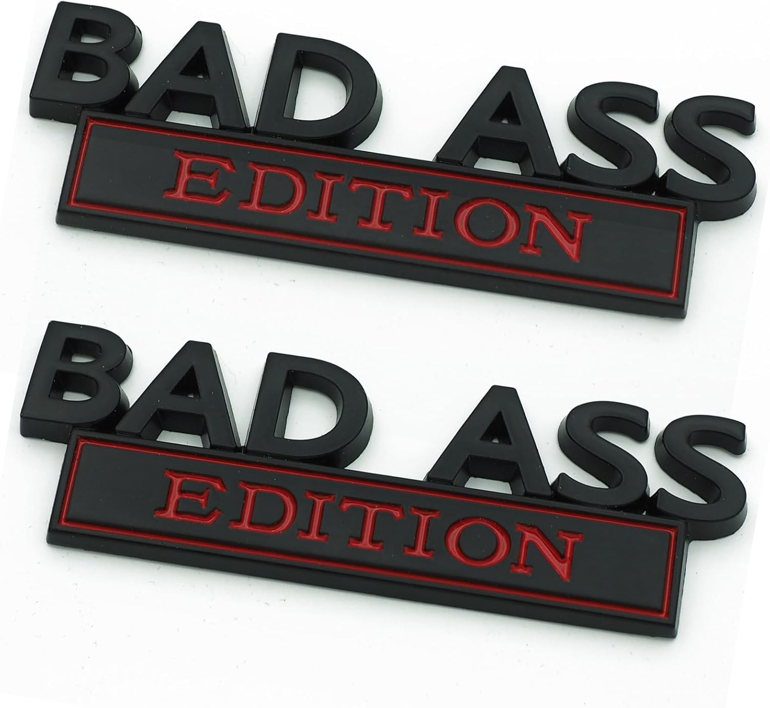Amazon.com: Lydvegz 2 Pack Bad Ass Edition Car Emblem Funny Metal Badge ...