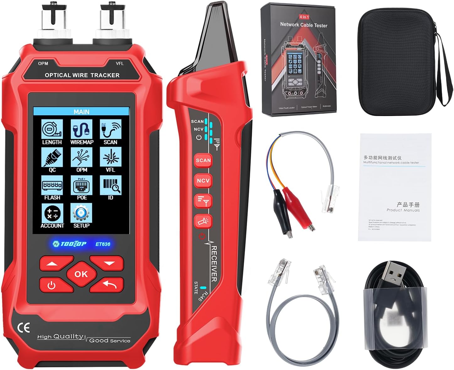 Amazon.com: Irfora ET636 Multifunctional Network Cable Tester Visual ...
