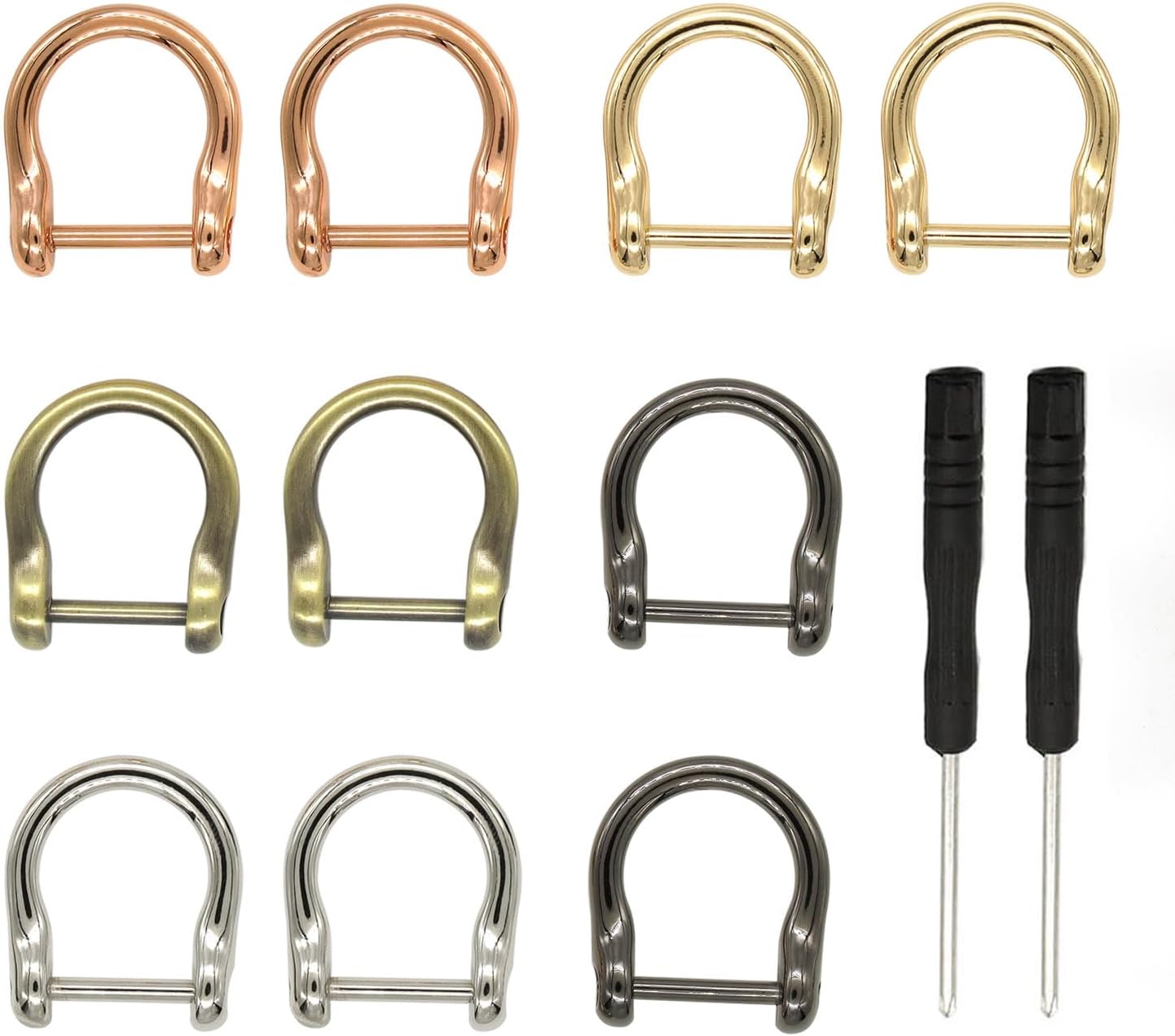 Amazon.com: 30 Pcs Mini D Ring,D-Metal Ring Buckle Small D-Shape Buckle ...