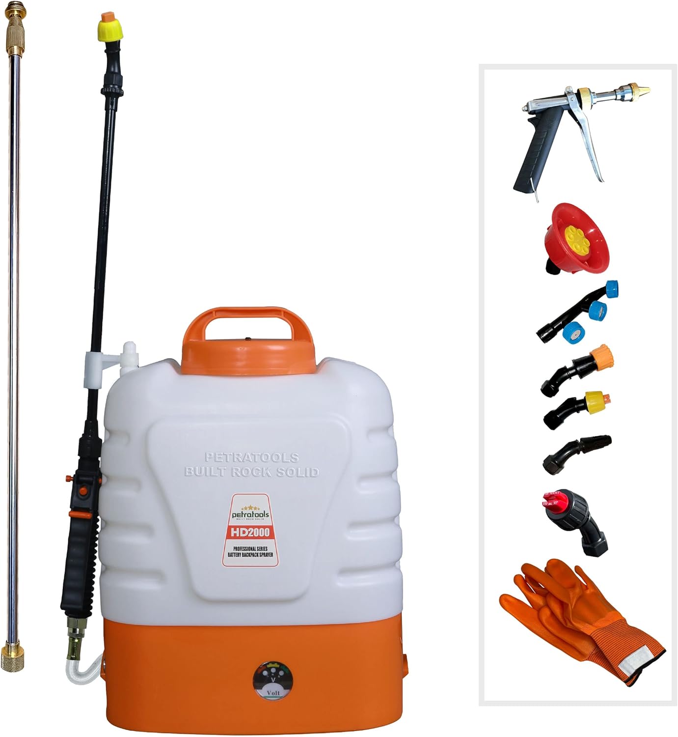 Amazon.com : PetraTools Battery Powered Backpack Sprayer - Pro-Kit Tee ...