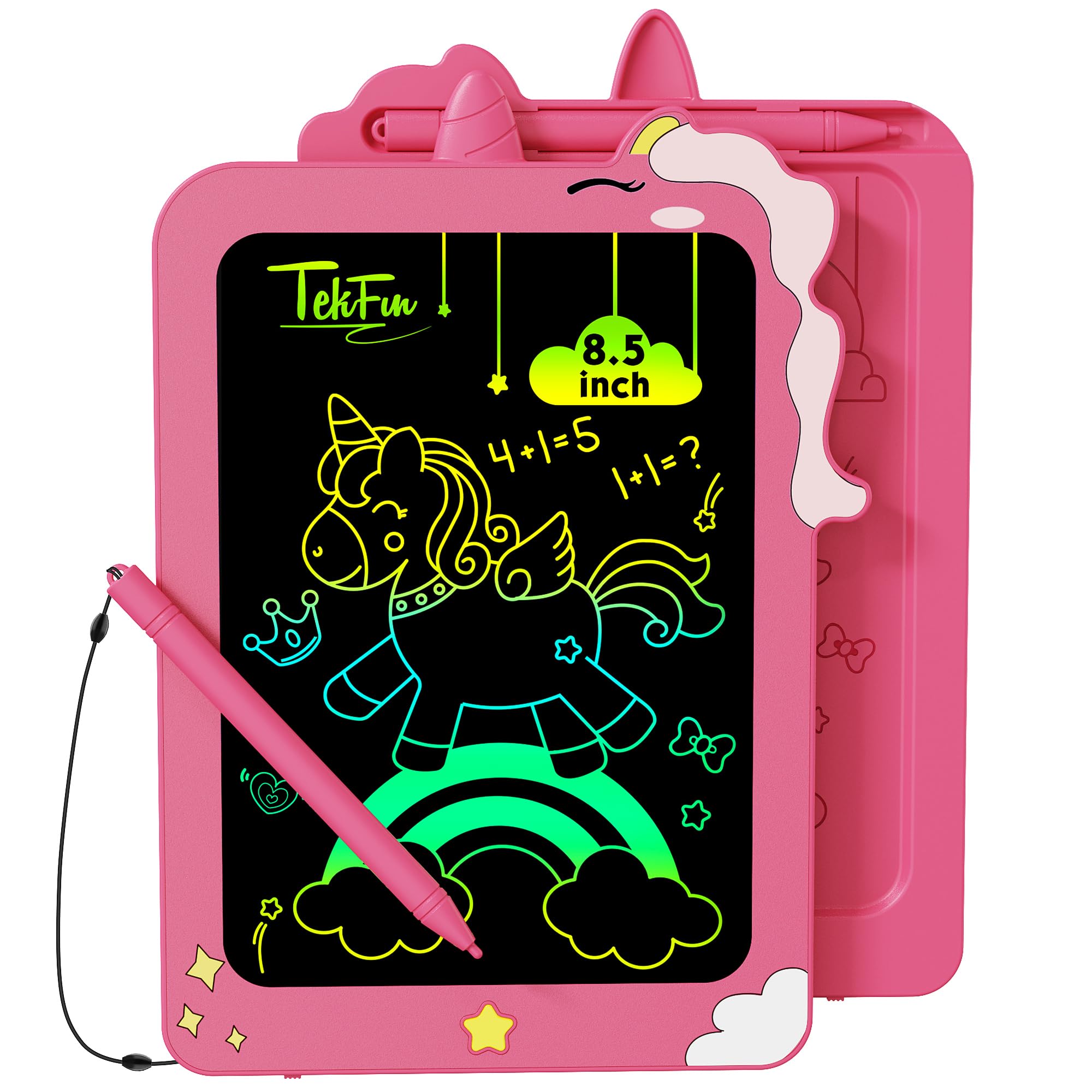 Amazon.com: TEKFUN LCD Writing Tablet for Kids, 8.5 Inch Colorful ...