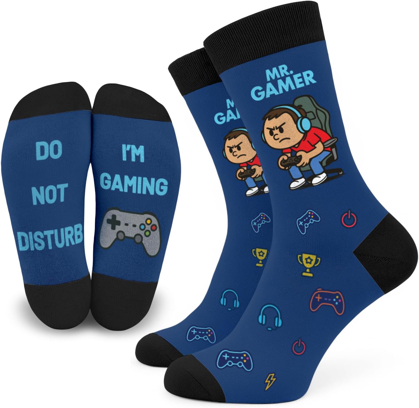 SC Products Mr Gamer Socks Gamer Gifts for Men | Cotton Rich Gaming ...