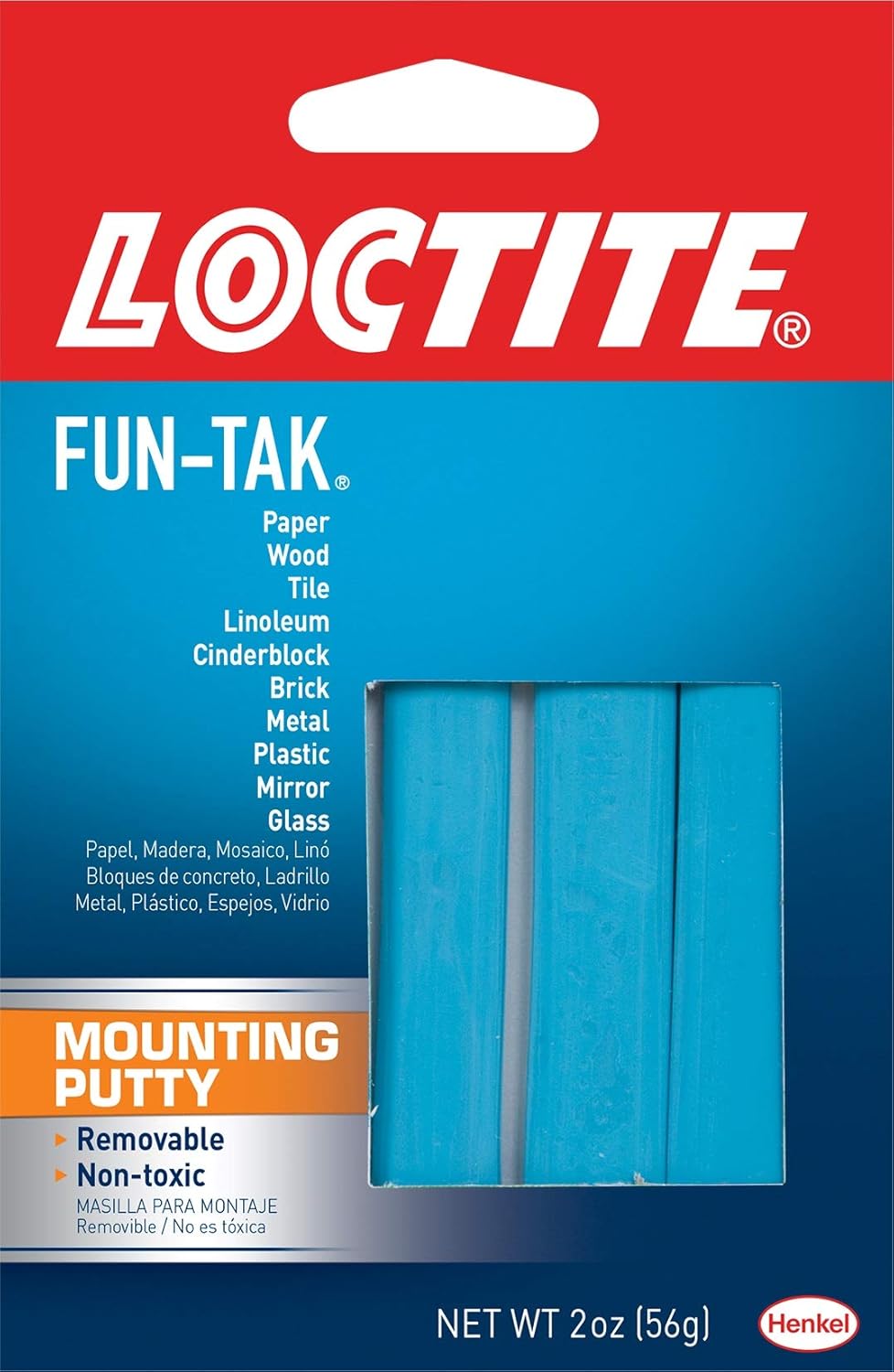 Amazon.com: Loctite Fun-Tak Mounting Putty, 2 oz, 1, Wallet : Office ...