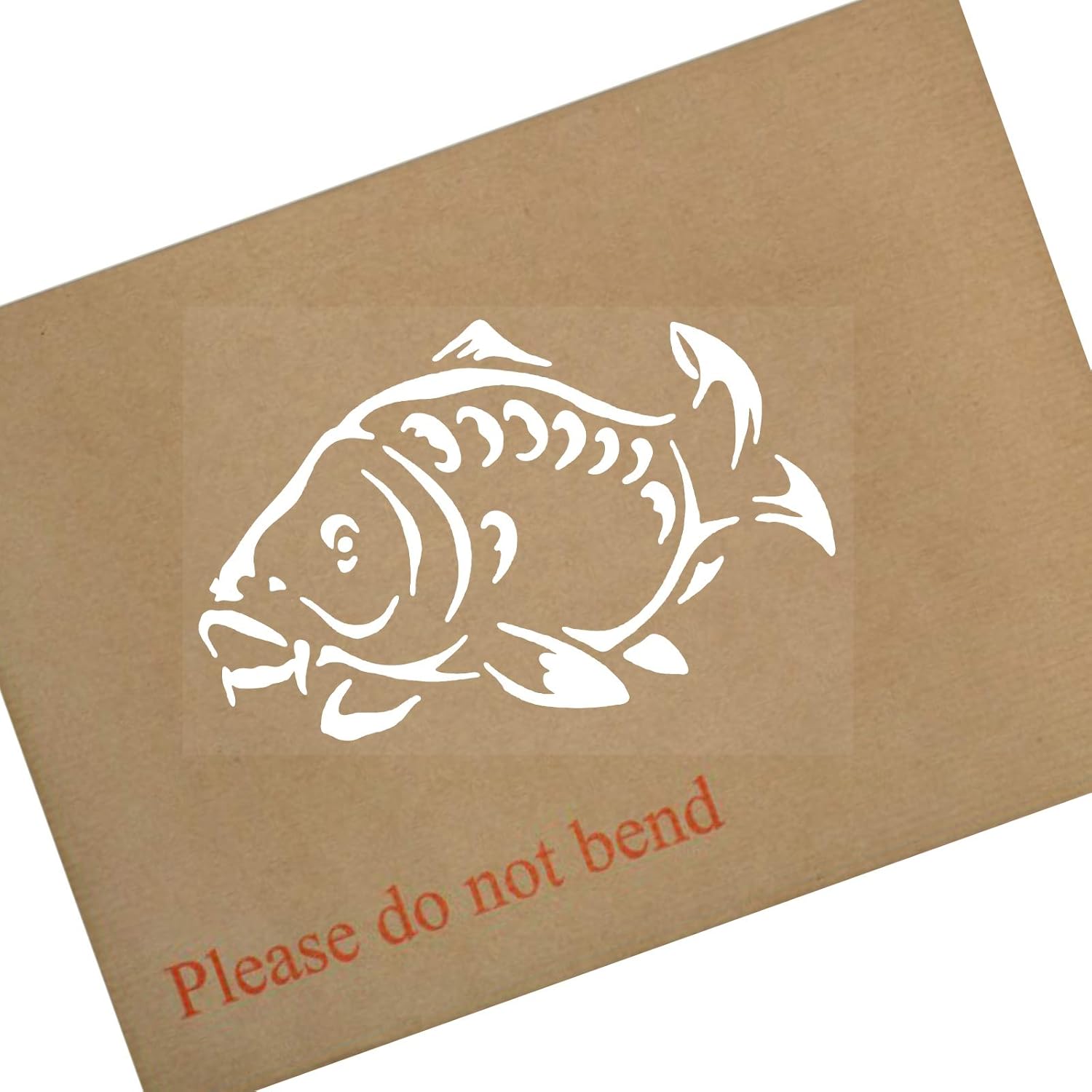 Platinum Place 1 x Carp-Vinyl Sticker-White onto Clear-Car Window ...