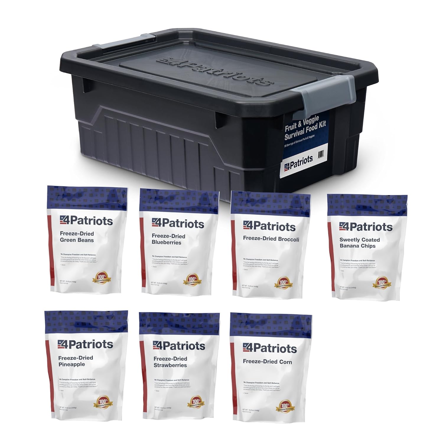 Amazon.com: 4Patriots Fruit & Veggie Food Kit 56 Servings of Shelf ...