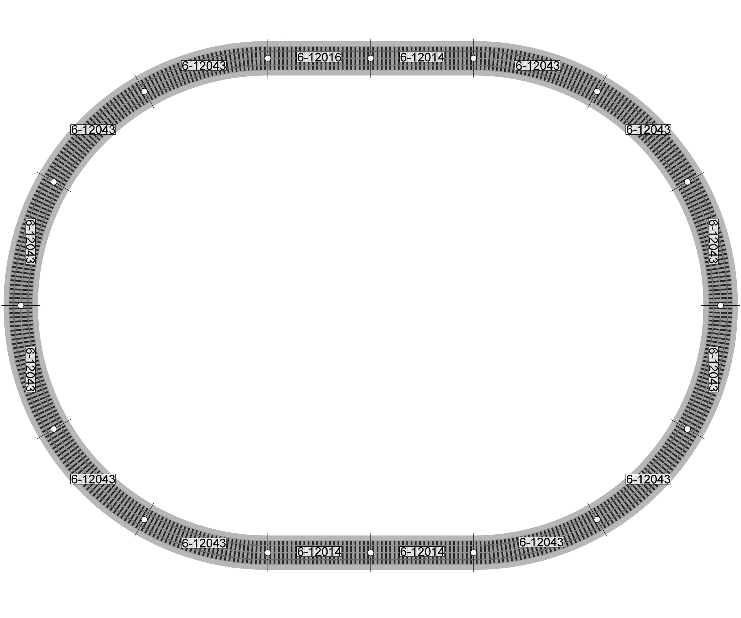 Amazon.com: Lionel FasTrack O Scale Oval Train Track Layout 40" X 50 ...