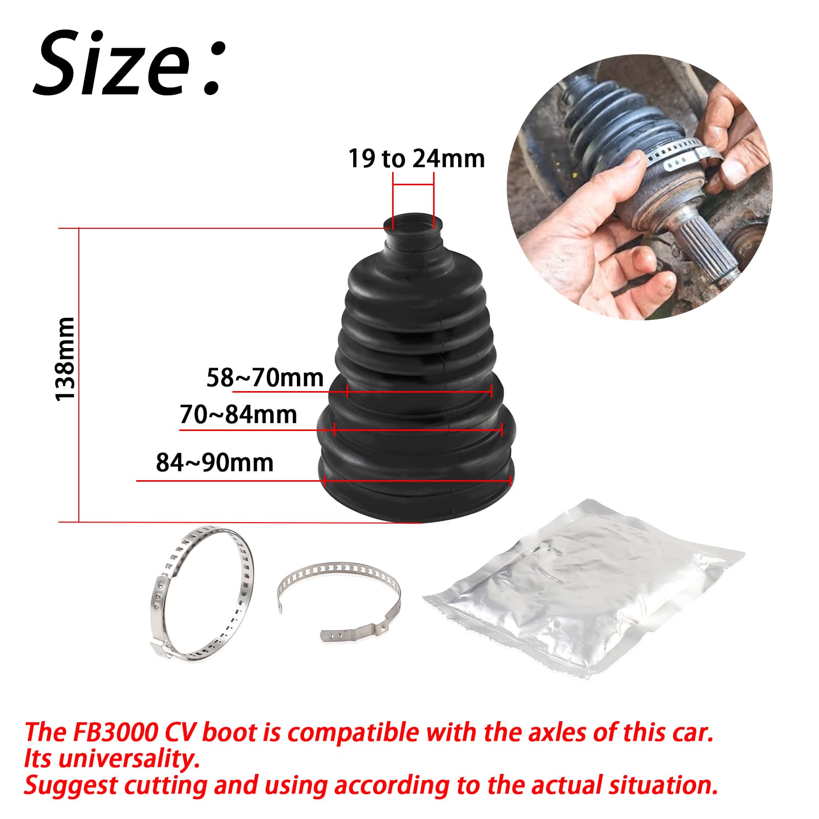 CV Boot Clamp Tool Kit 4 PCS FB3000K CV Boot Installation Kit - For ...