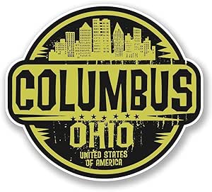 Amazon.com: Columbus Ohio USA Vinyl Sticker Decal Laptop Car Bumper ...