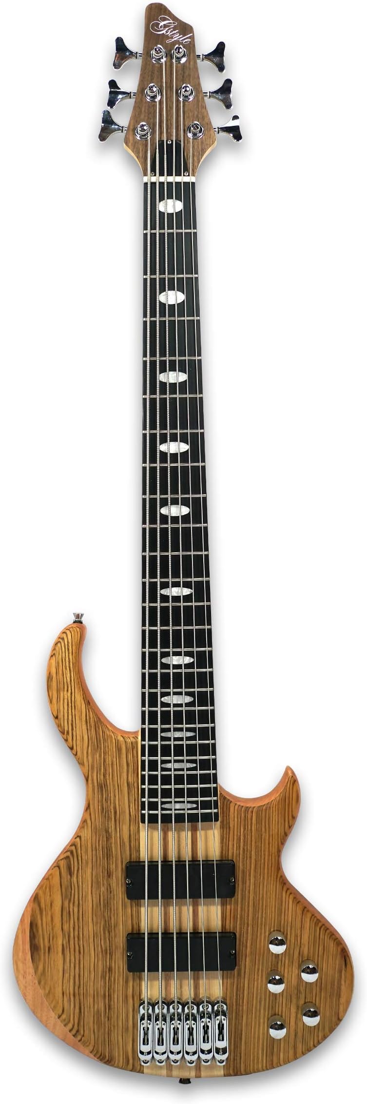 Amazon.com: TARIO Fretless 6 string through-neck electric bass Guitar ...