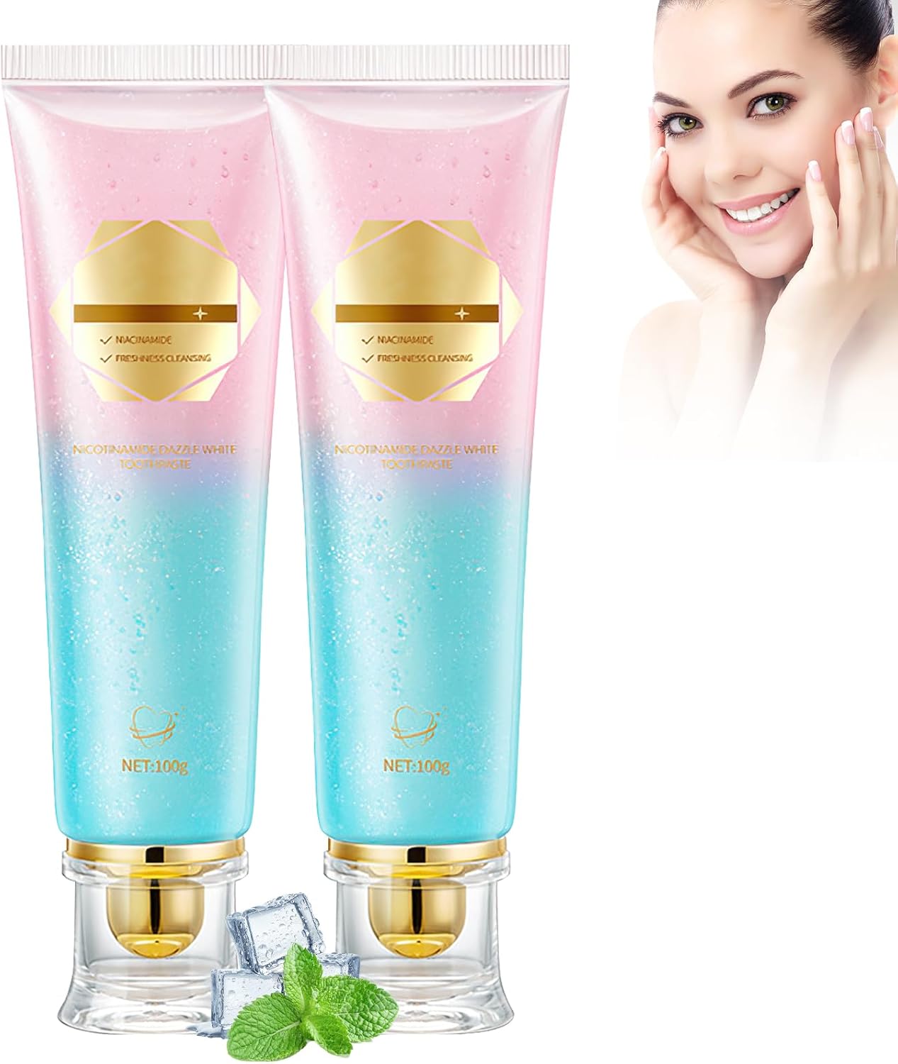 Amazon.com: 2Pcs Acssart Radiant Whitening Toothpaste, Niacinamide ...