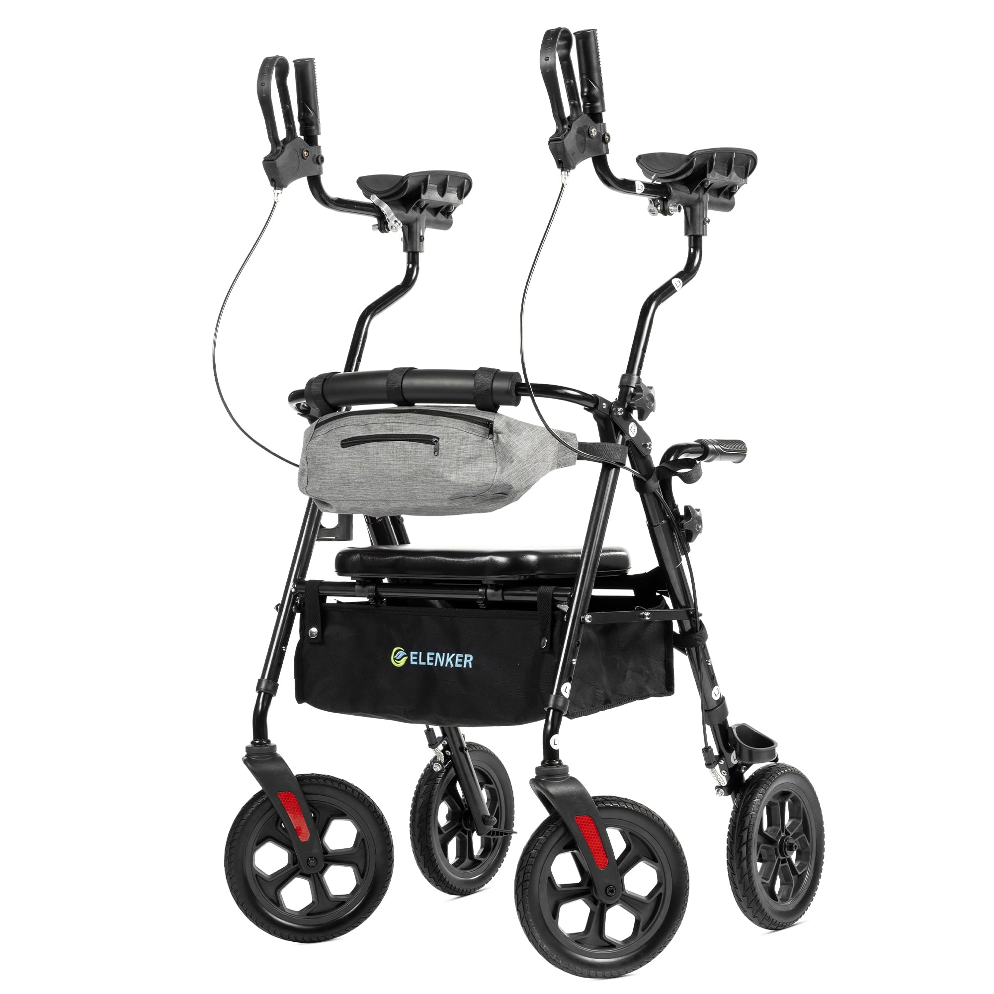 Snapklik.com : ELENKER All Terrain Upright Rollator Walker