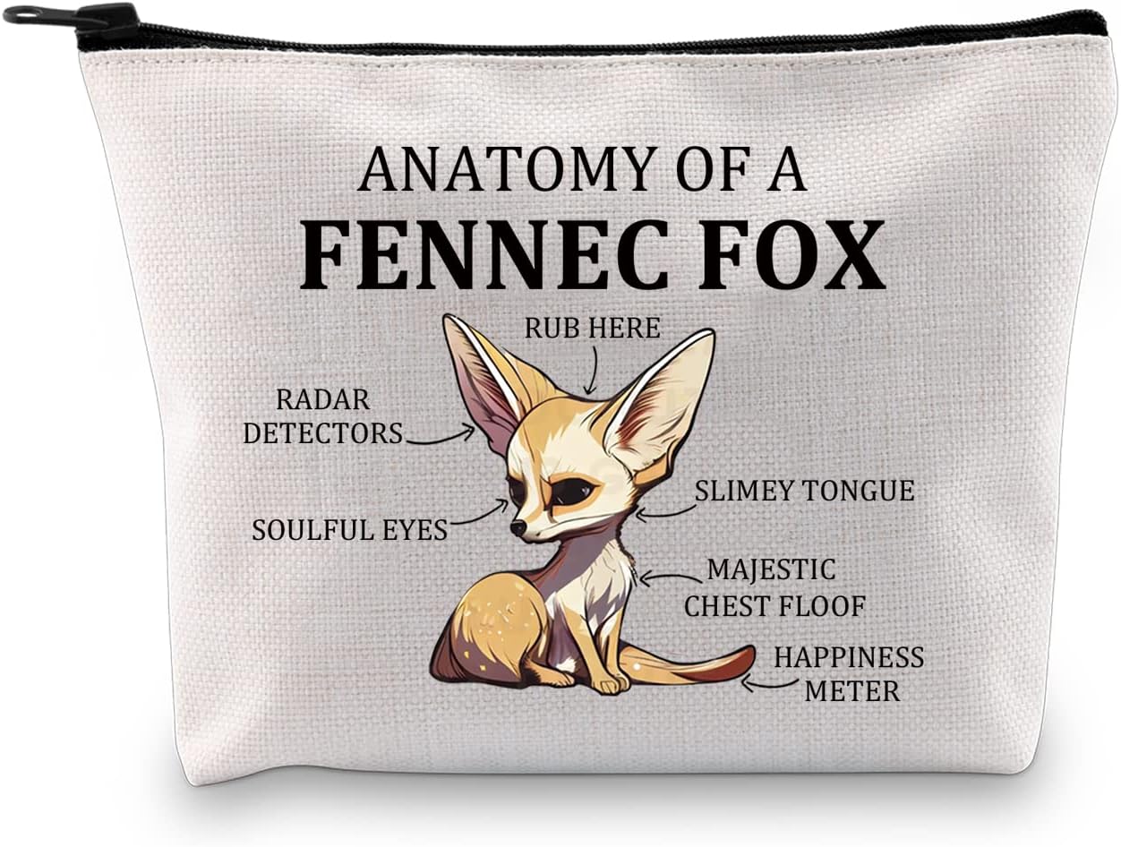 Amazon.com: G2TUP Fennec Fox Gift Anatomy Of A Fennec Fox Makeup Bag ...