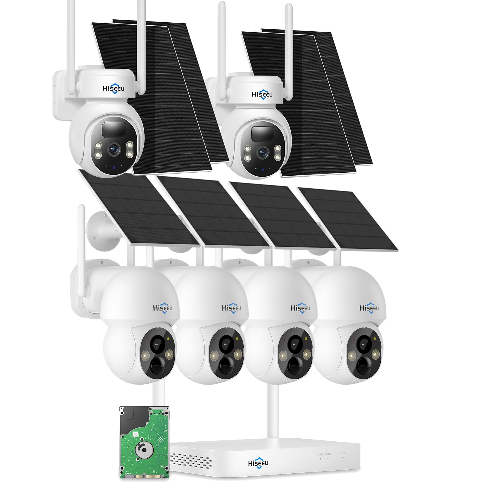 Amazon.com : Hiseeu Solar Camera Wireless Outdoor, Home Security Camera ...