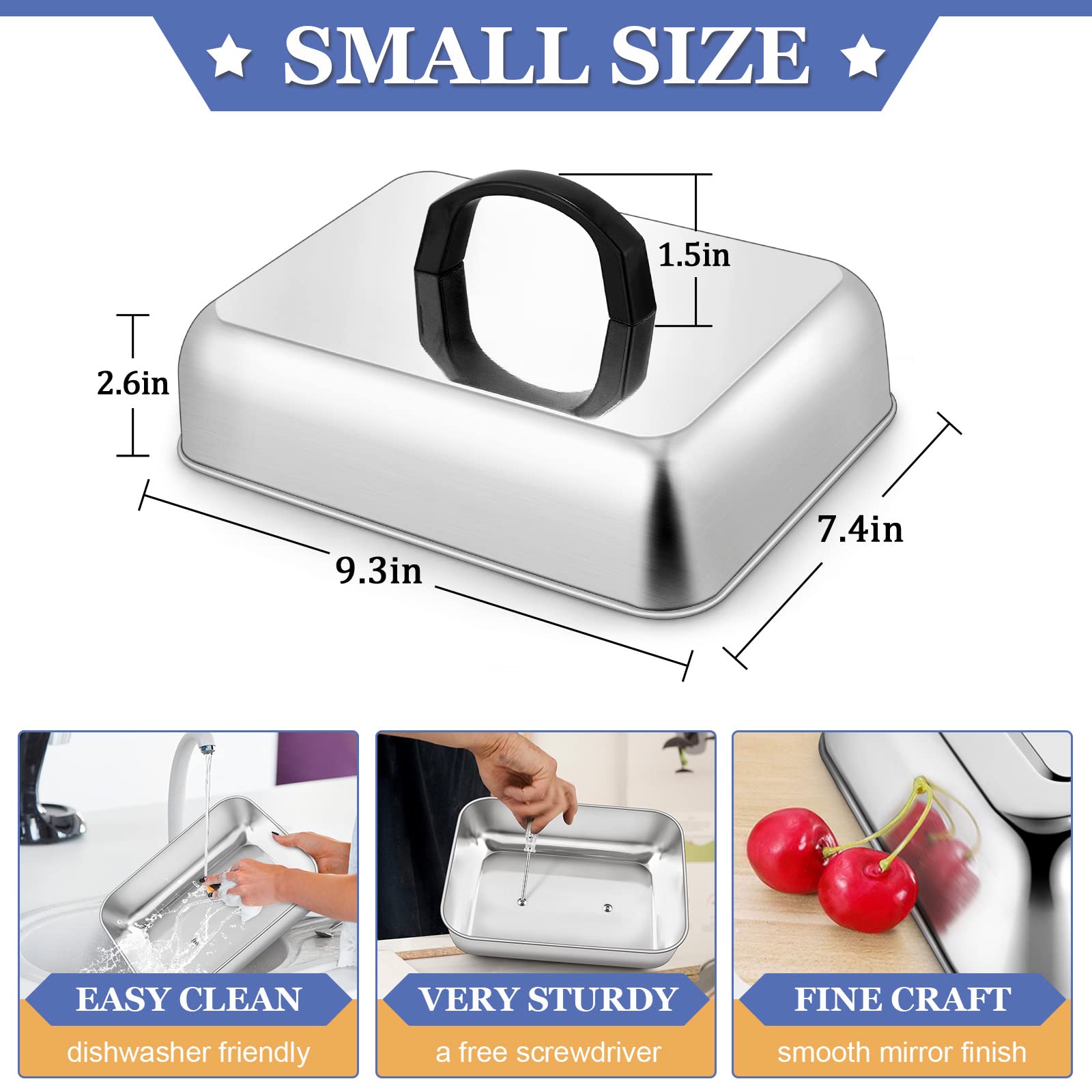 Snapklik.com : Rectangle Cheese Melting Dome, HaSteeL Stainless Steel ...