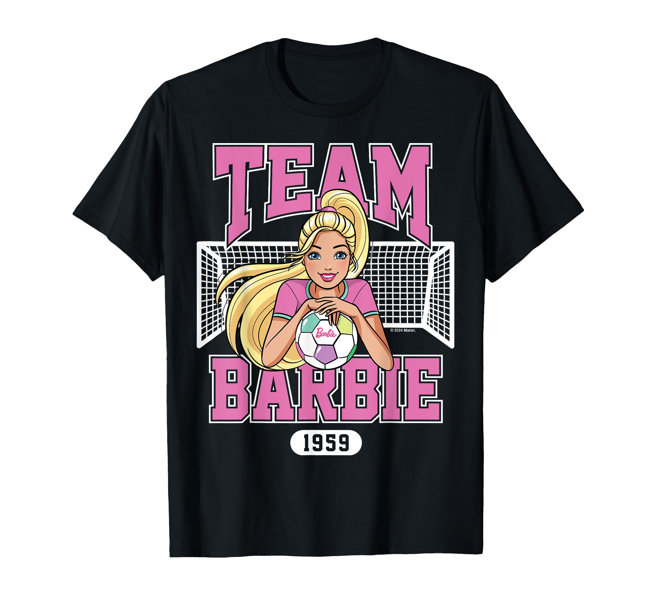 Amazon.com: Barbie Team Barbie 1959 Football with Goal Post T-Shirt ...