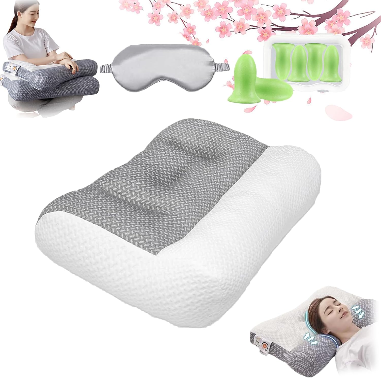 Amazon.com: WRSFXV Sleep Enhancing Cervical Support Comfort Goose Down ...
