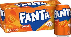 Fanta Orange Soft Drink Multipack Cans 10 x 375ml : Amazon.com.au ...