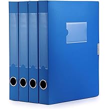 Buy DONGLI A4 Storage File Boxes Plastic Filing Box(4 Pack),40mm Spine ...