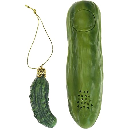 Amazon.com: Mcphee Archie Yodeling Pickle Hanging Christmas Tree ...