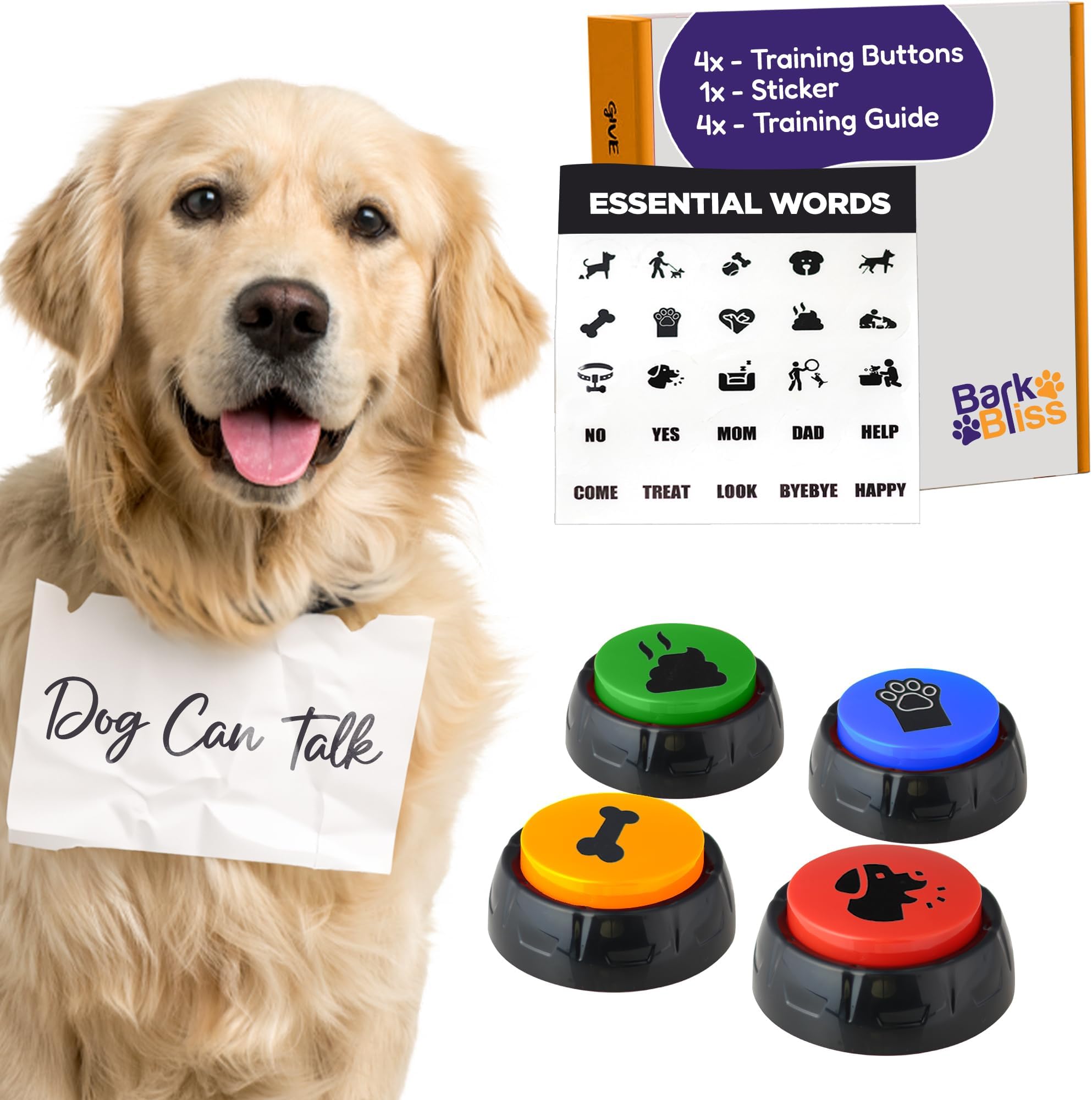 Amazon.com: Dog Buttons for Communication – Talking Pet Button Set ...